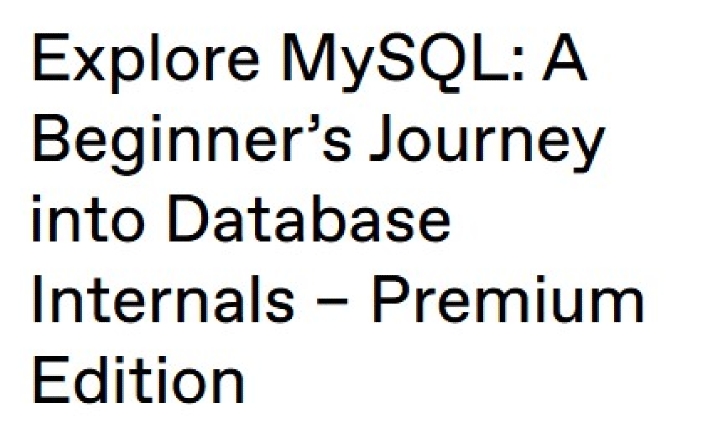 MySQL: Первые шаги в мире внутренних механизмов баз данных | Bin Wang