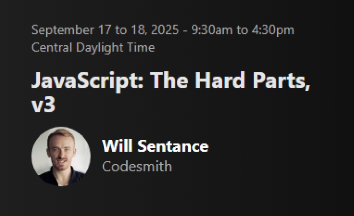 JavaScript: Жёсткие части, v3 | codesmith.io