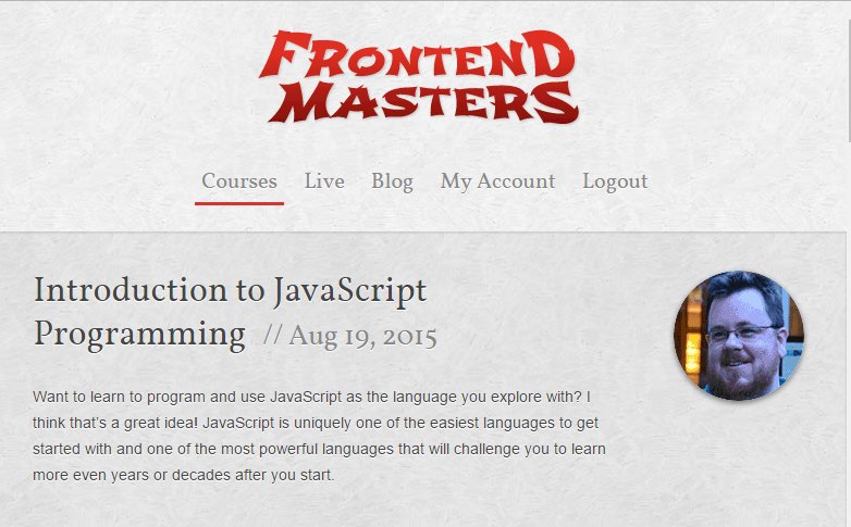 Введение в программирование на JavaScript | frontendmasters