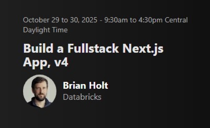 Создание Fullstack-приложения на Next.js, v4 | Brian Holt