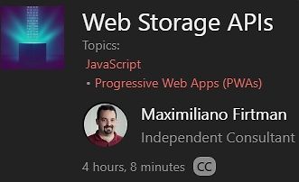 Web Storage APIs | CourseHunter